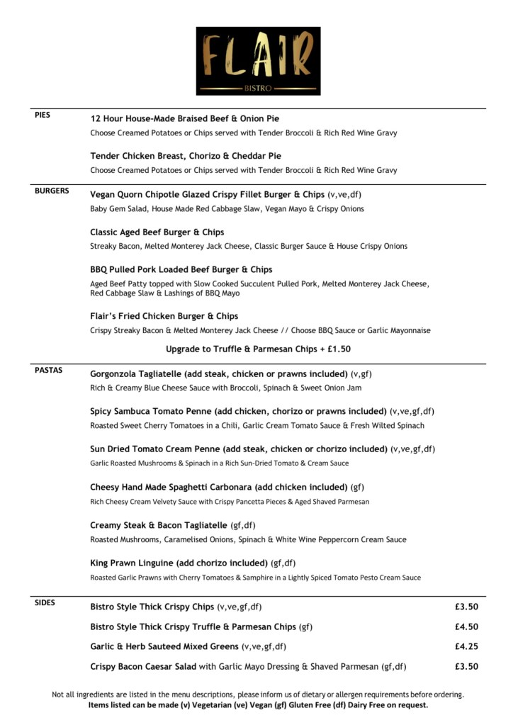 Set Menu – Flair Bistro
